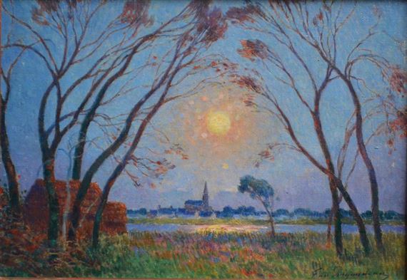 Fernand Loyen de Puigaudeau | COUCHER DE SOLEIL DANS LA PRESQU'ÎLE | MutualArt