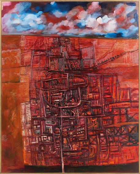 Robert Ellis | City in a Red Landscape (1963) | MutualArt