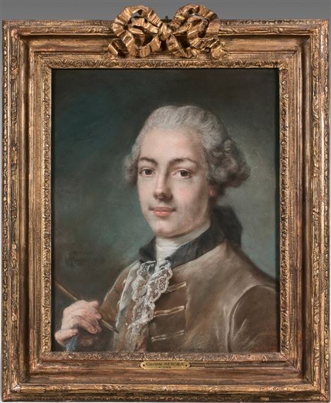 Claude Mercier | Autoportrait ou portrait d'un artiste tenant un porte ...