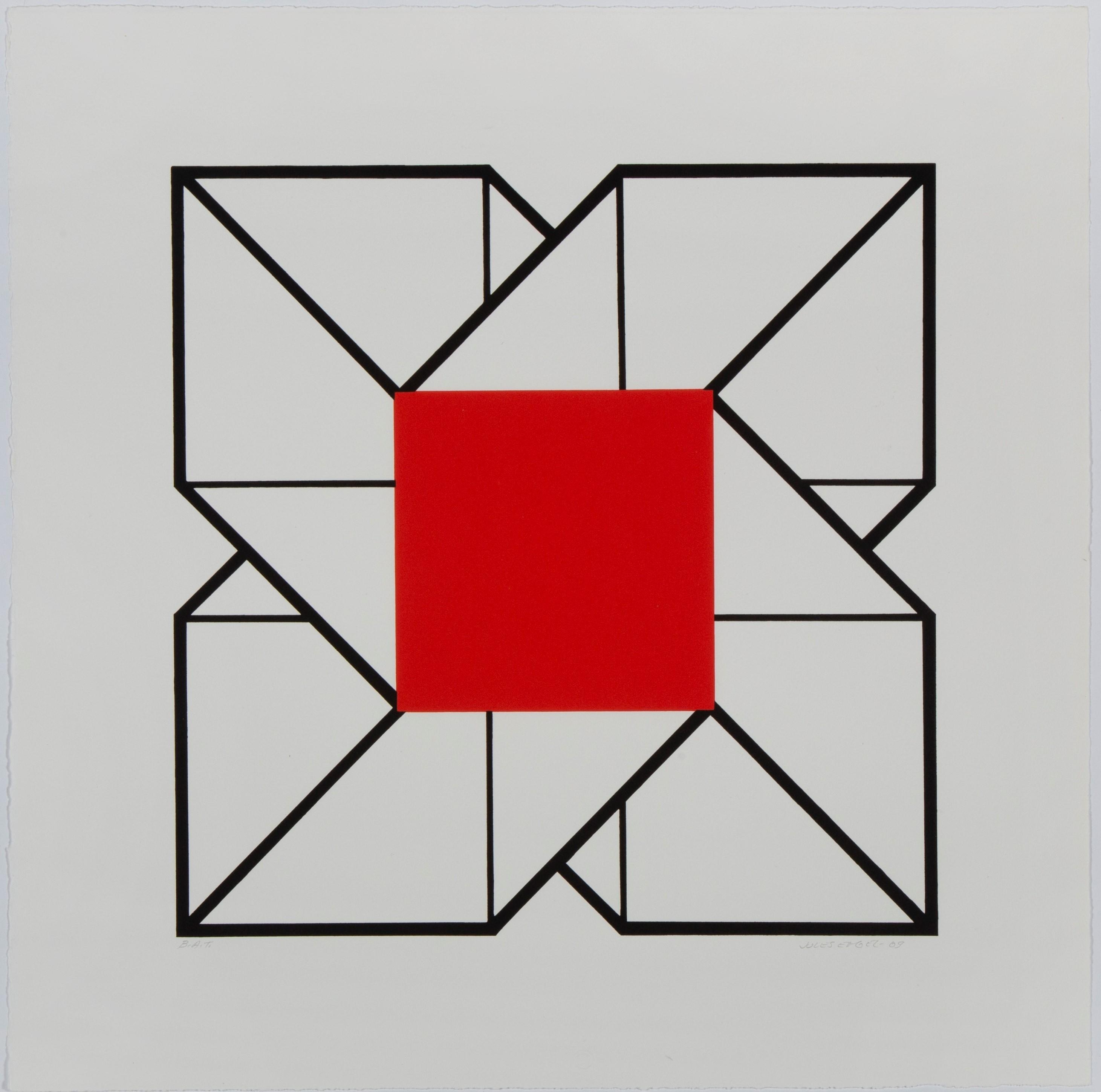 Jules Engel | Untitled-Twisted Cube in Green and Blue (Circa 1970 ...