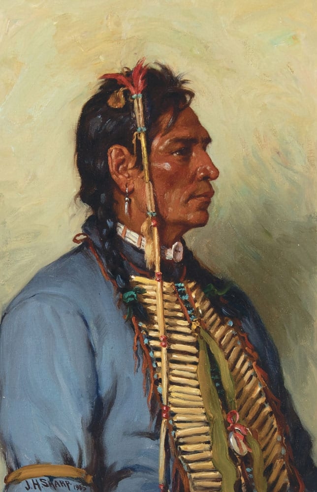 Joseph Henry Sharp | Daughter of Chief Little Chief, Cheyenne | MutualArt