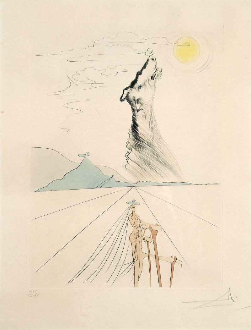 Salvador Dalí | Dog Howling at the Moon | MutualArt
