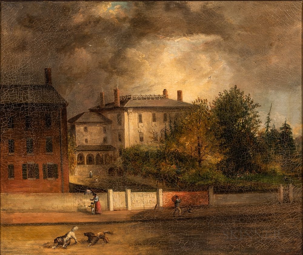 George Loring Brown | Portrait of The Faneuil-Phillips House, Boston ...