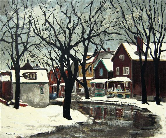 Albert Jacques Franck | Street in Winter (1958) | MutualArt
