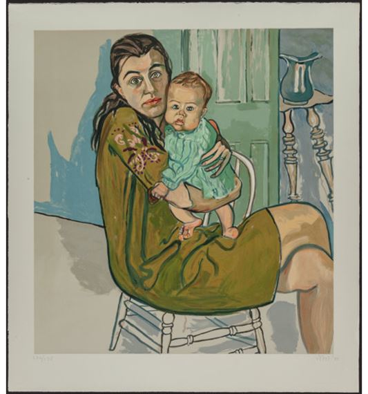 Neel Alice | Mother and Child (Nancy and Olivia) (1982) | MutualArt