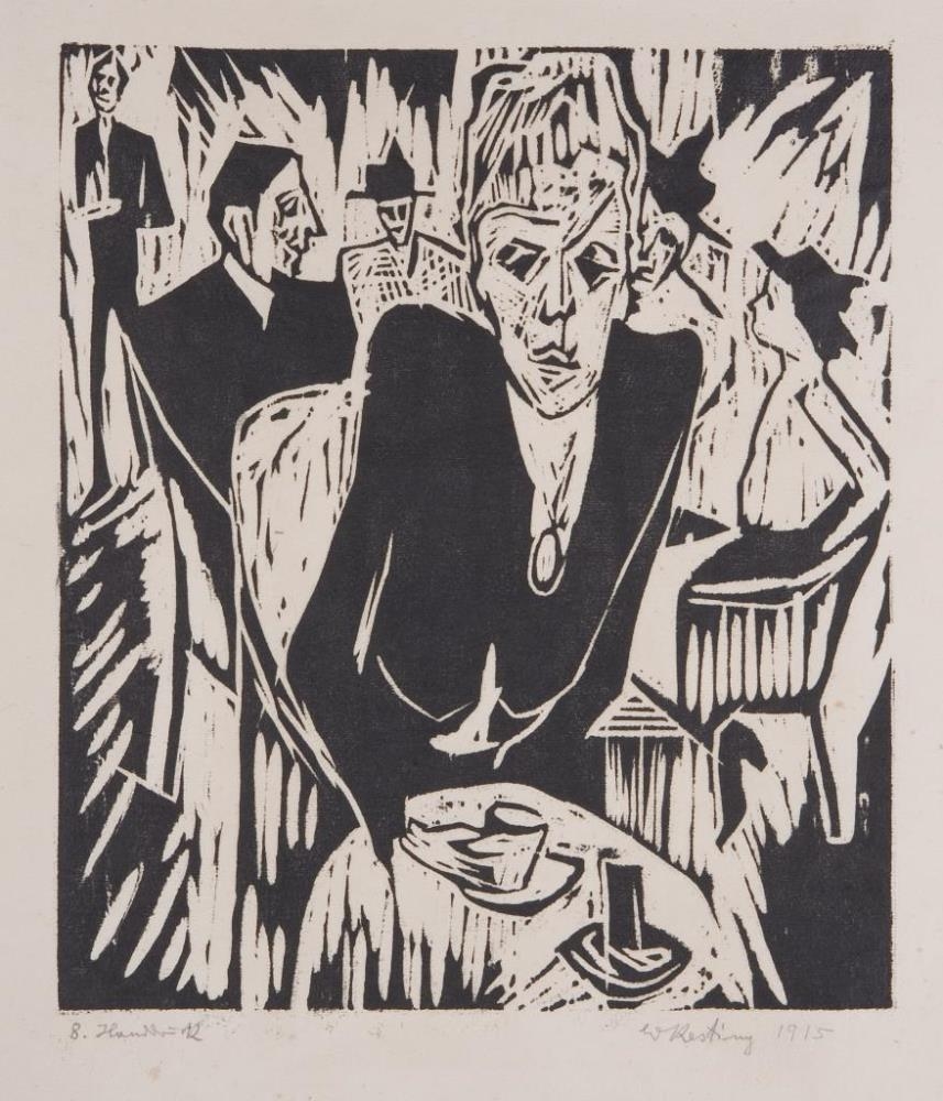 Edmund Kesting | IM CAFÉ (1915) | MutualArt