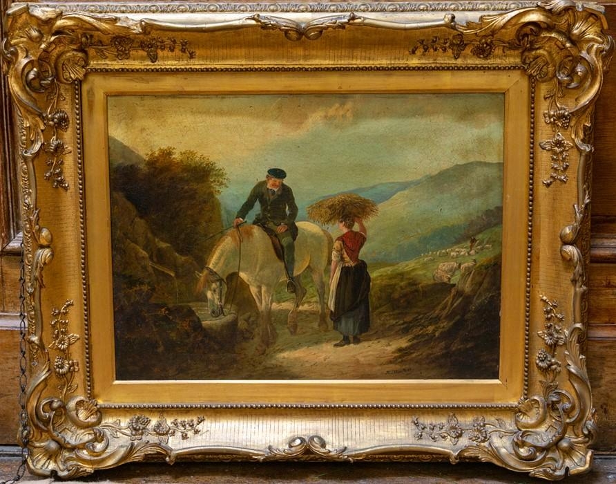 Henry A. Woollett | Man wearing a tam o'shanter upon a horse conversing ...