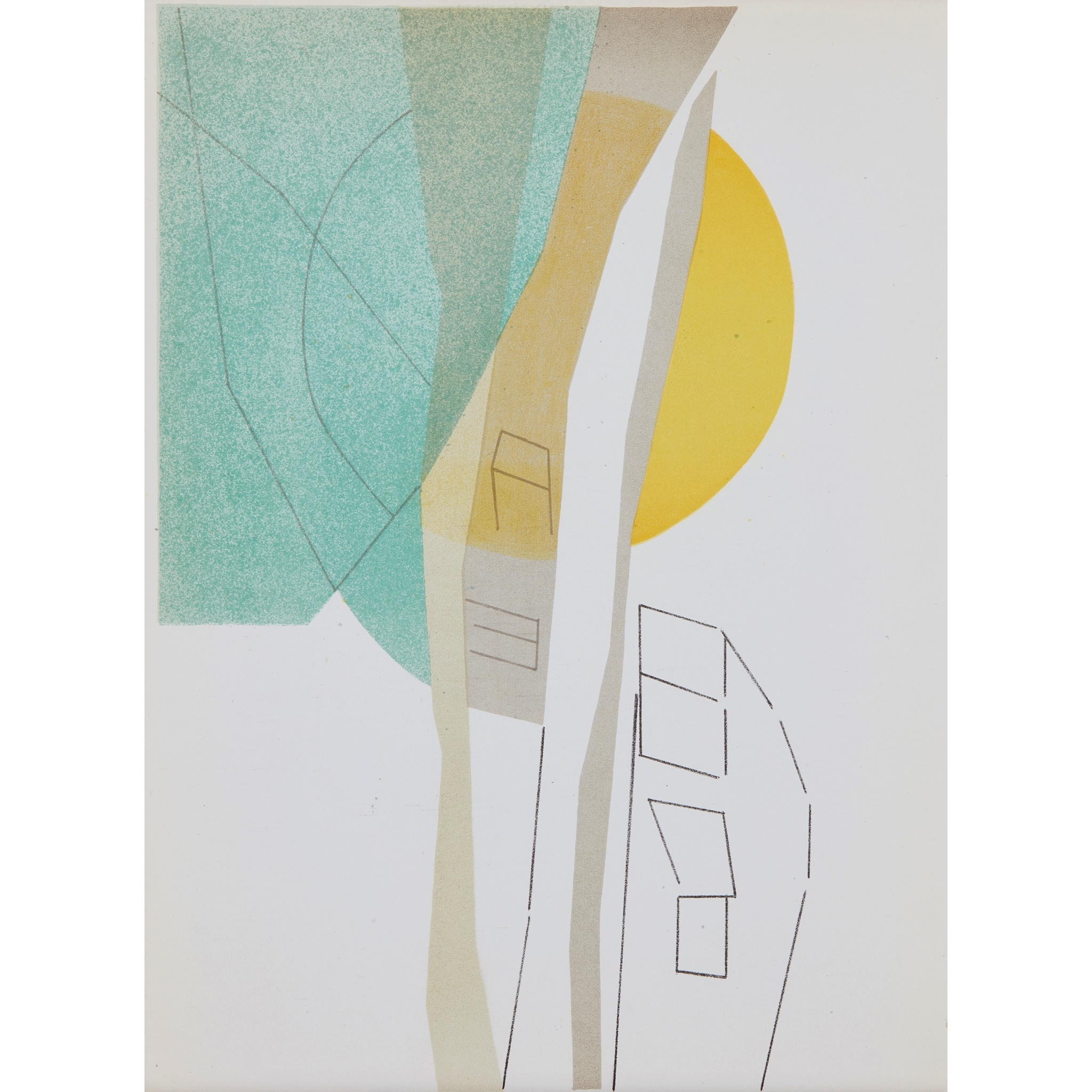 André Beaudin | NUDE WITH YELLOW (1961) | MutualArt