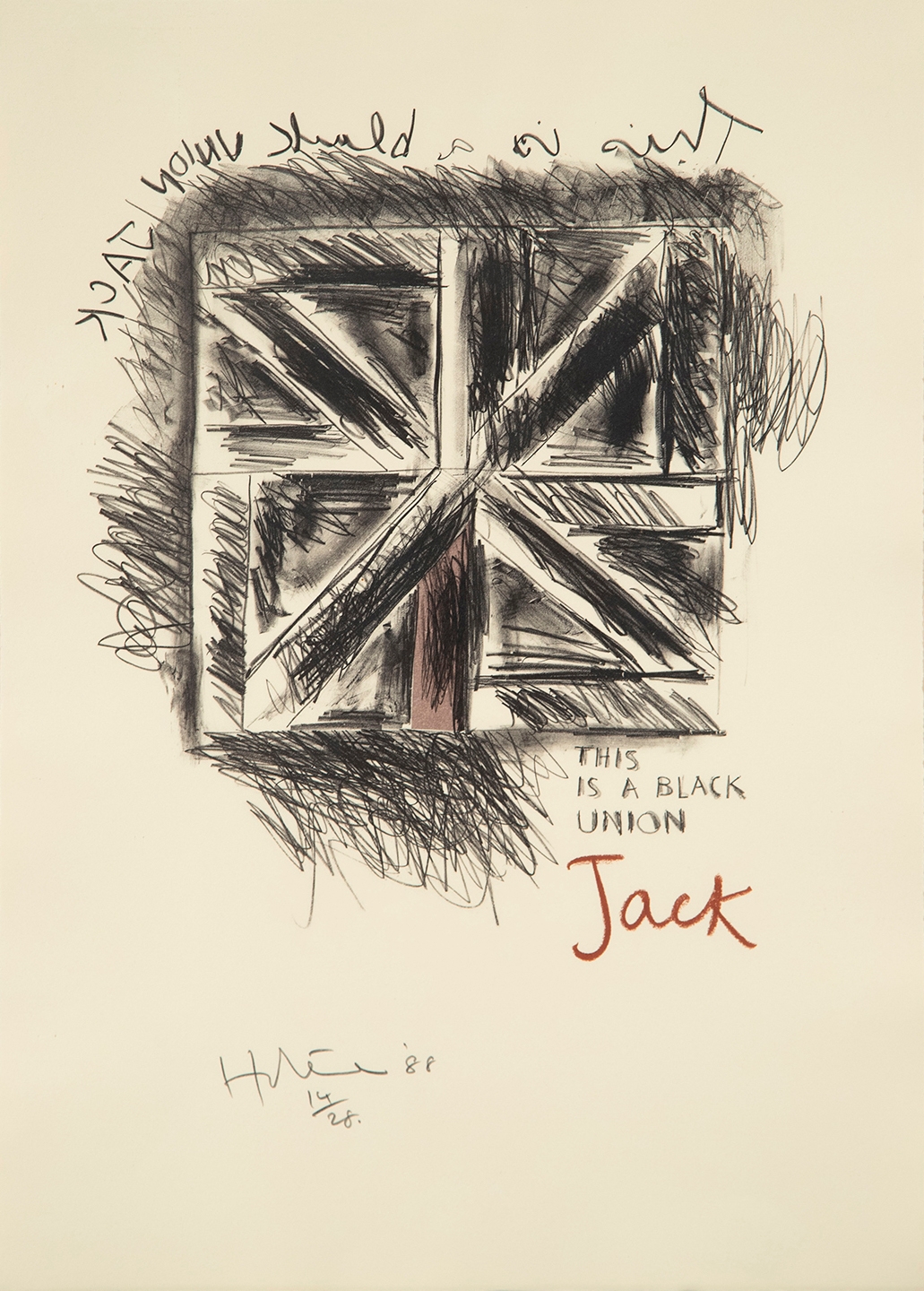 Ralph Hotere | This is a Black Union Jack (1988) | MutualArt