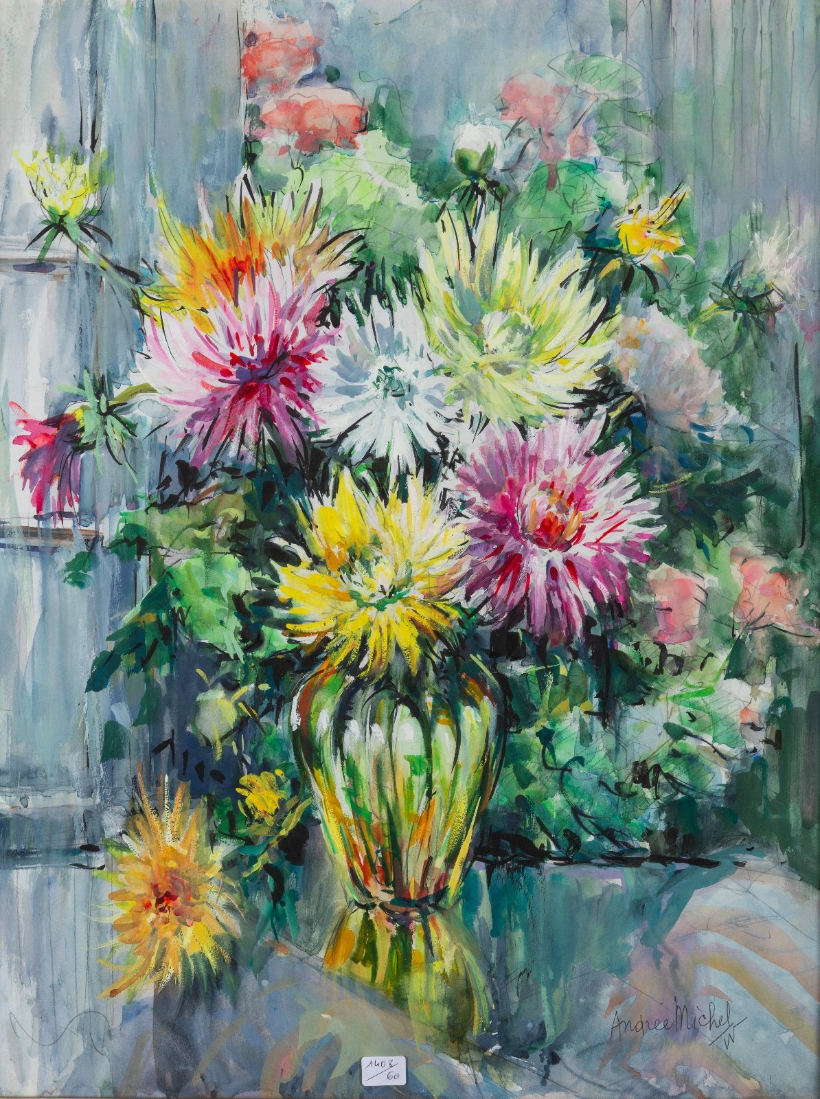 Andree Michel | Bouquet of Dahlias | MutualArt