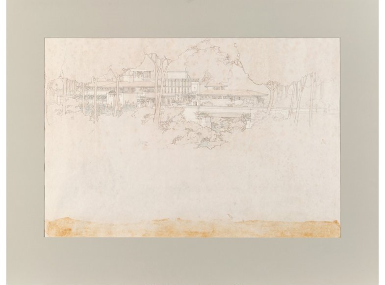 Frank LloydWright | Presentation Drawing for the Sherman Booth House ...
