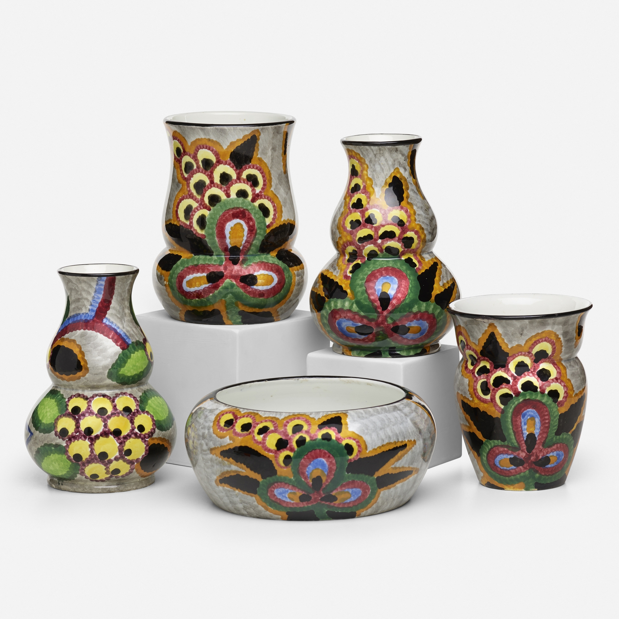 Eva Zeisel | collection of five vessels (Circa 1930) | MutualArt