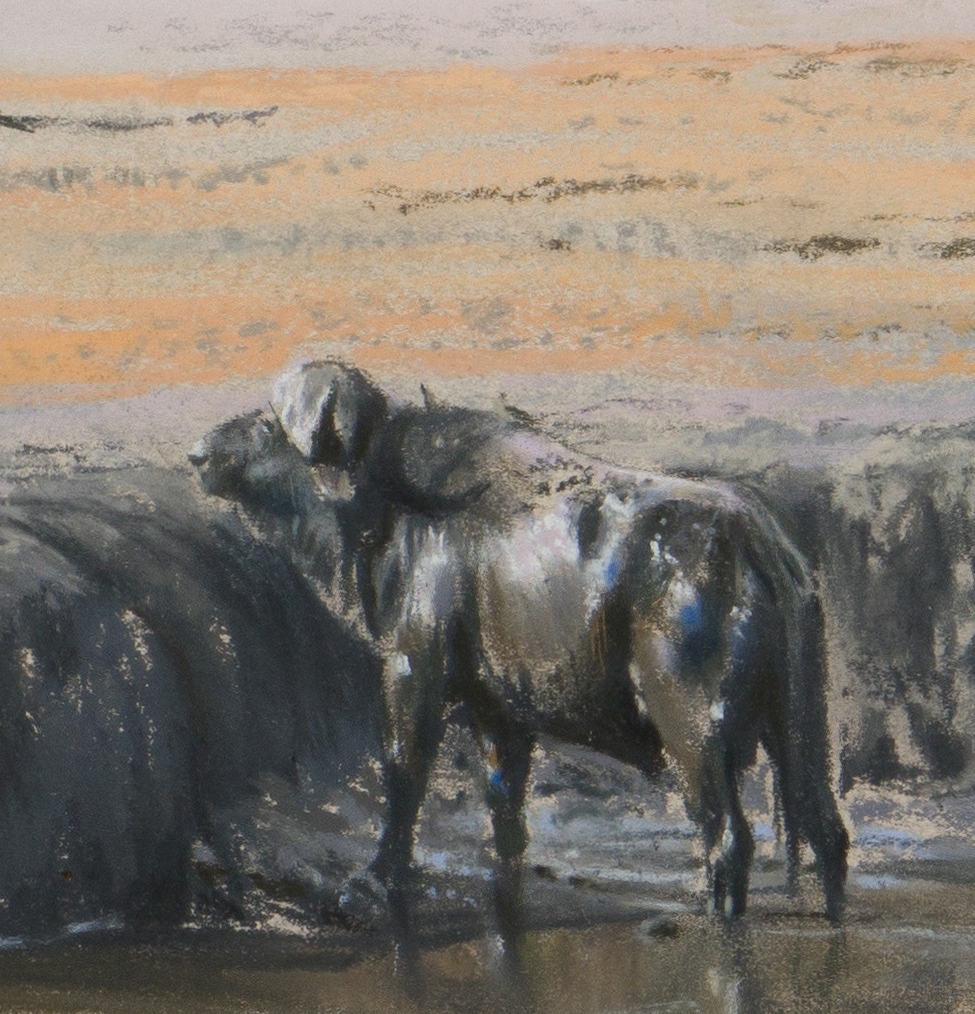 Paul Bosman | Confrontation at the Waterhole | MutualArt