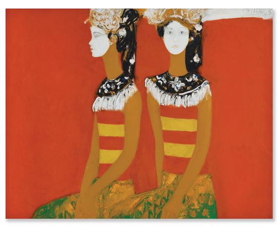 Srihadi Soedarsono | Dua Penari Janger (Two Balinese Dancers) (81 ...