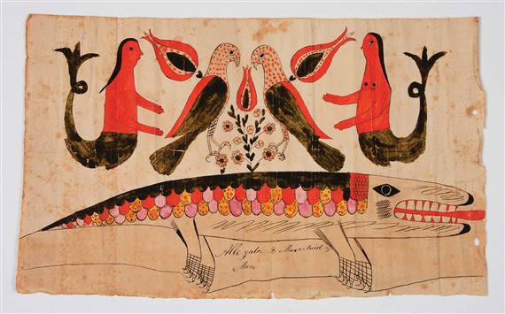 Otto Jacob | Alligator and Two Mermaids (1800 - 1820) | MutualArt