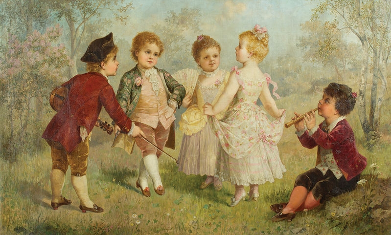 Franz Lefler | Malí muzikanti (Circa 1880) | MutualArt