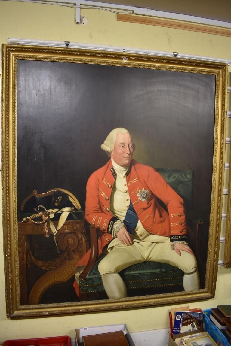 Johan Zoffany | Portrait of George III seated dressed in red tunic ...