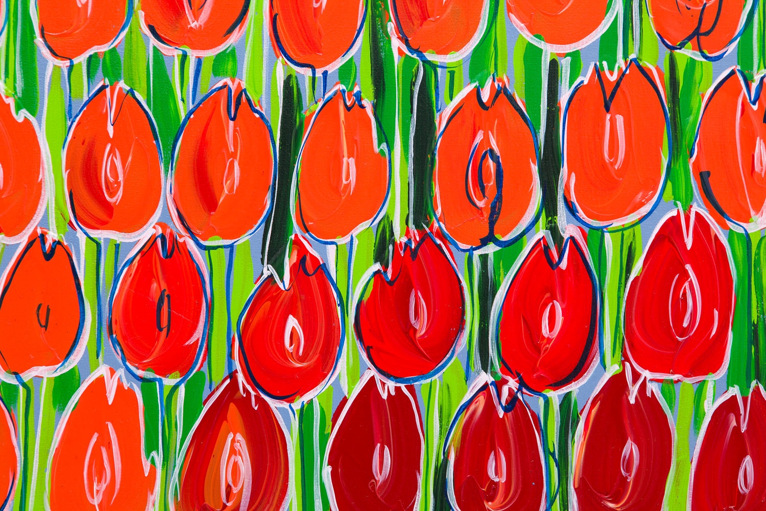 Edward Dwurnik | Czerwone tulipany (2018) | MutualArt