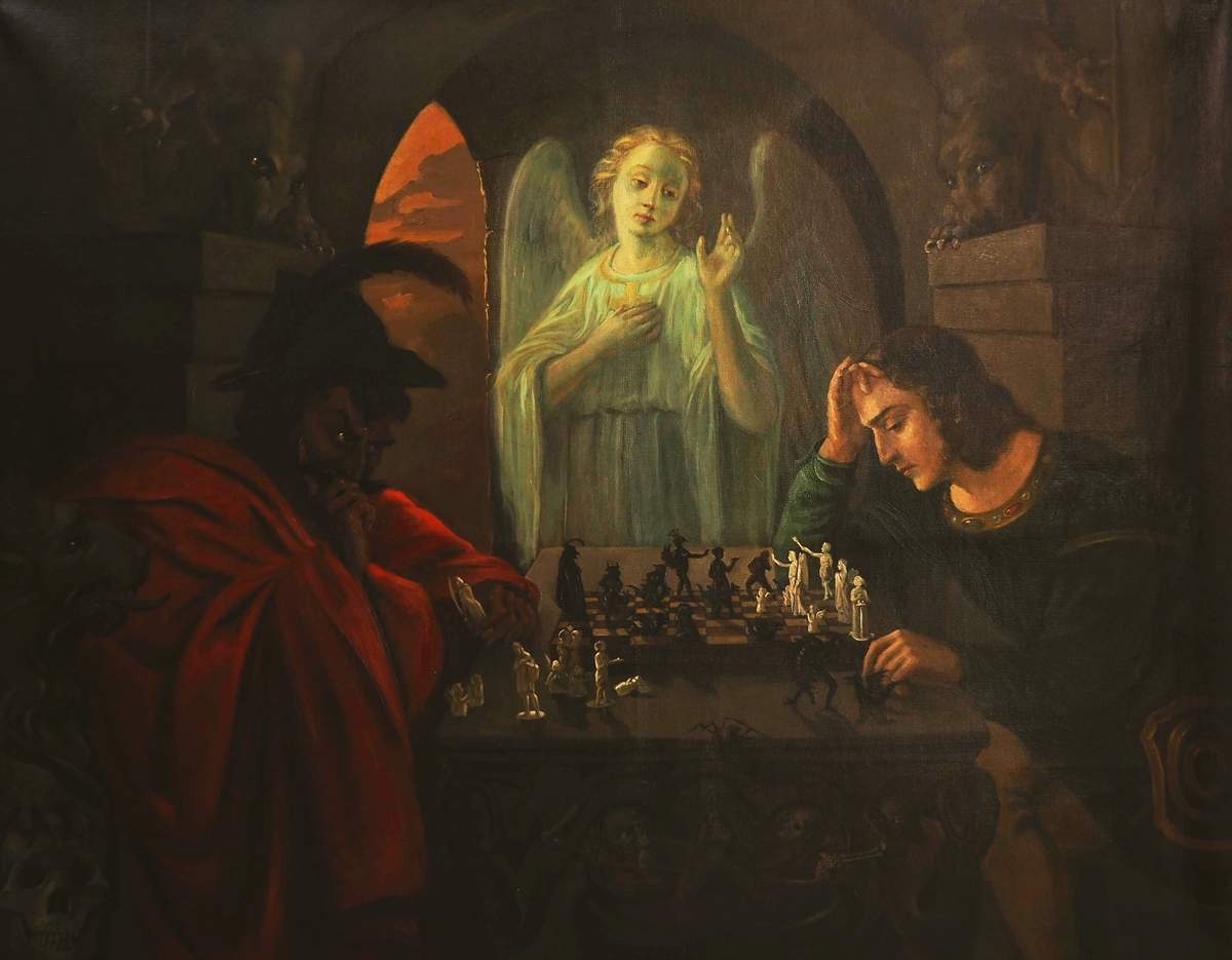 Friedrich August Moritz Retzsch | The chess players (1925) | MutualArt