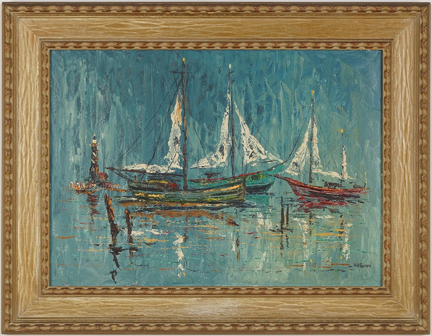 Bob Freeman | Boats at Anchor. | MutualArt