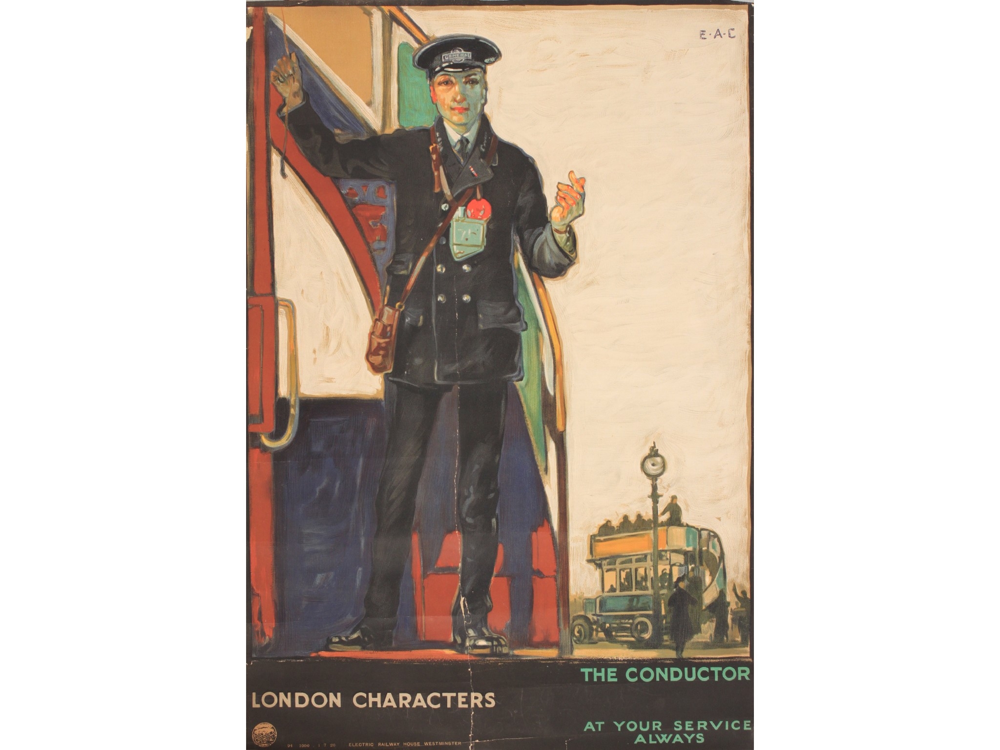 Elijah Albert Cox | London Characters The Conductor (1920) | MutualArt