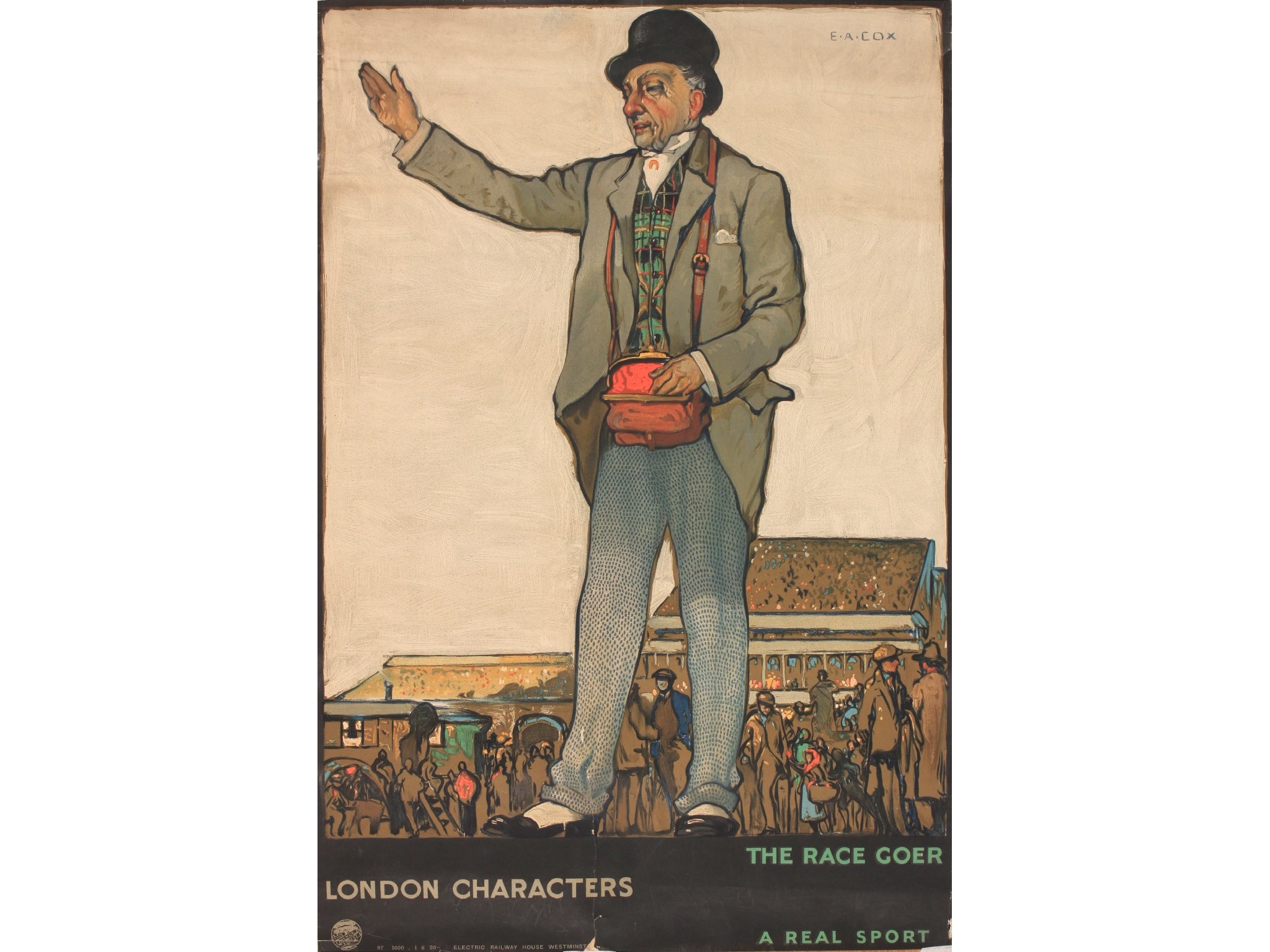 Elijah Albert Cox | London Characters The Race Goer (1920) | MutualArt
