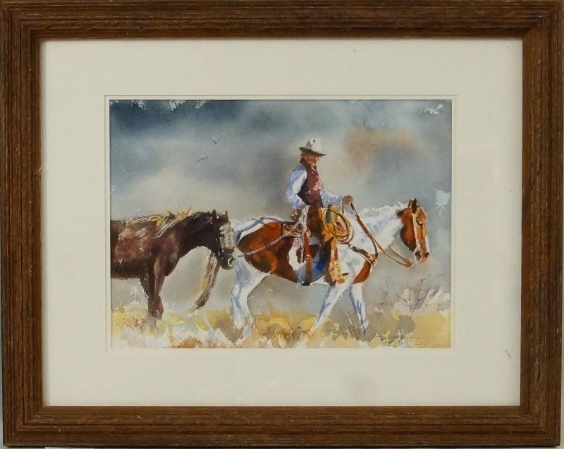 Buck Taylor | Original Western Watercolor | MutualArt