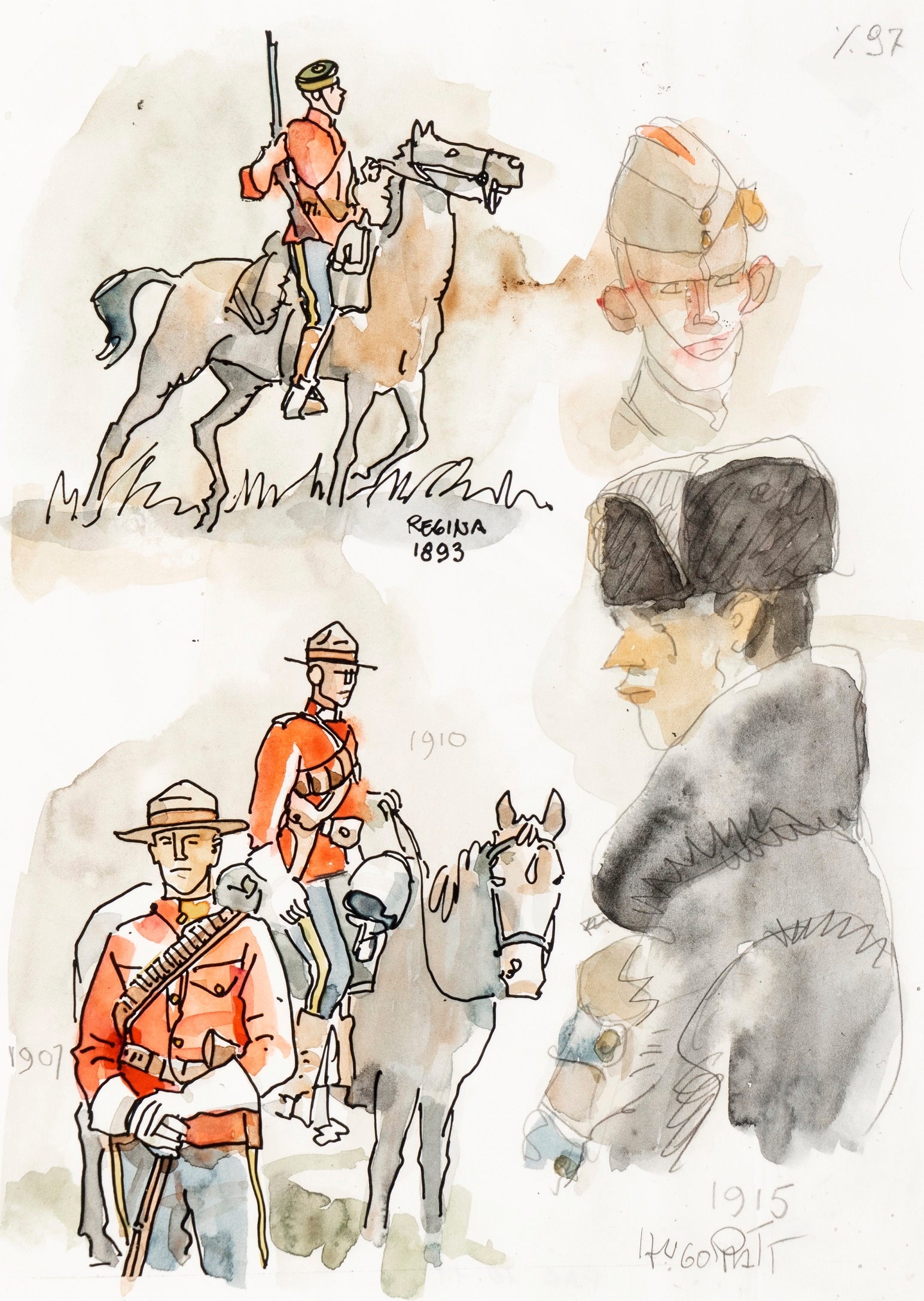 Hugo Pratt | JESUIT JOE – ROYAL CANADIAN MOUNTED POLICE (1992) | MutualArt