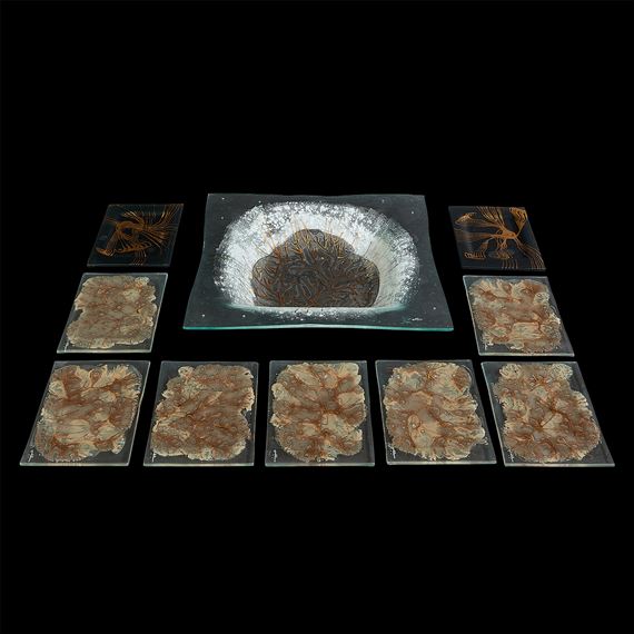 Michael & Frances Higgins | Glass trays, set of 10 | MutualArt