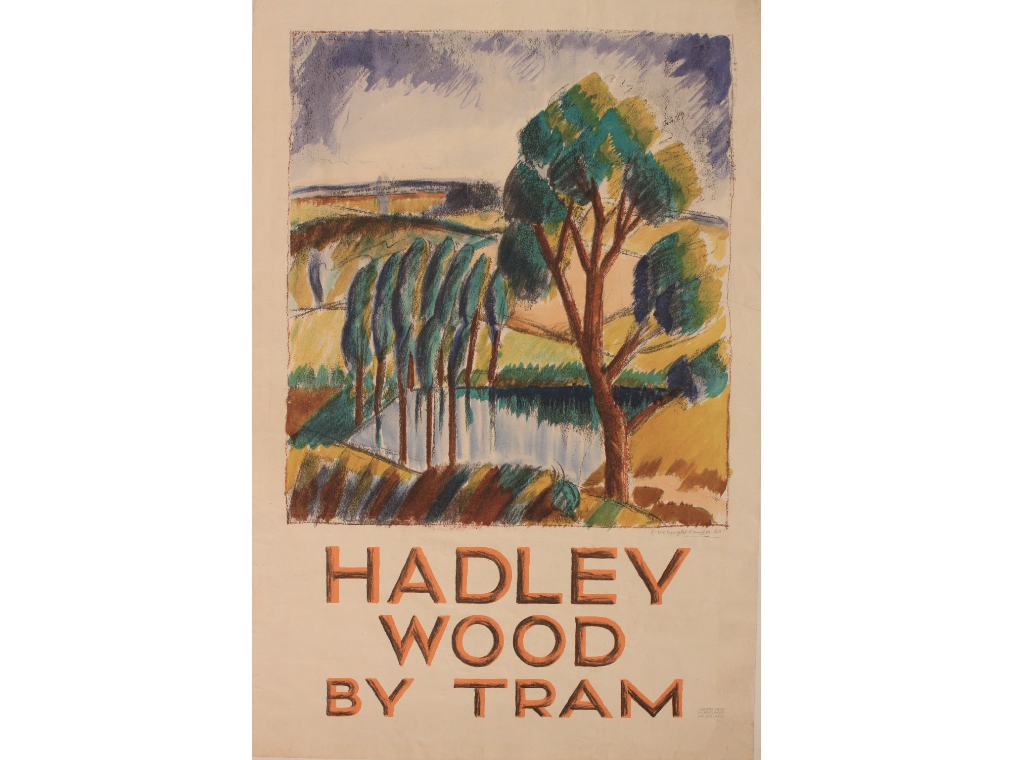 Edward McKnight Kauffer | Hadley Wood by Tram (1924) | MutualArt