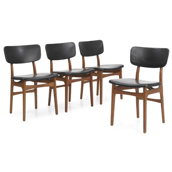 Erik Kirkegaard | Set of four dining chairs with teak frame | MutualArt