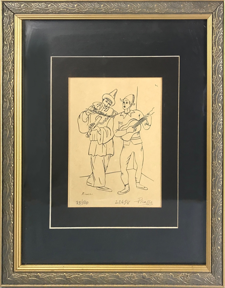 Pablo Picasso | Print of Jesters | MutualArt