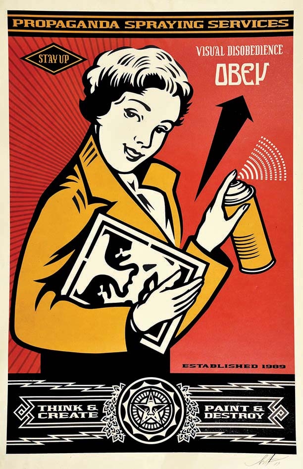 Shepard Fairey | Propaganda Spraying Services | MutualArt