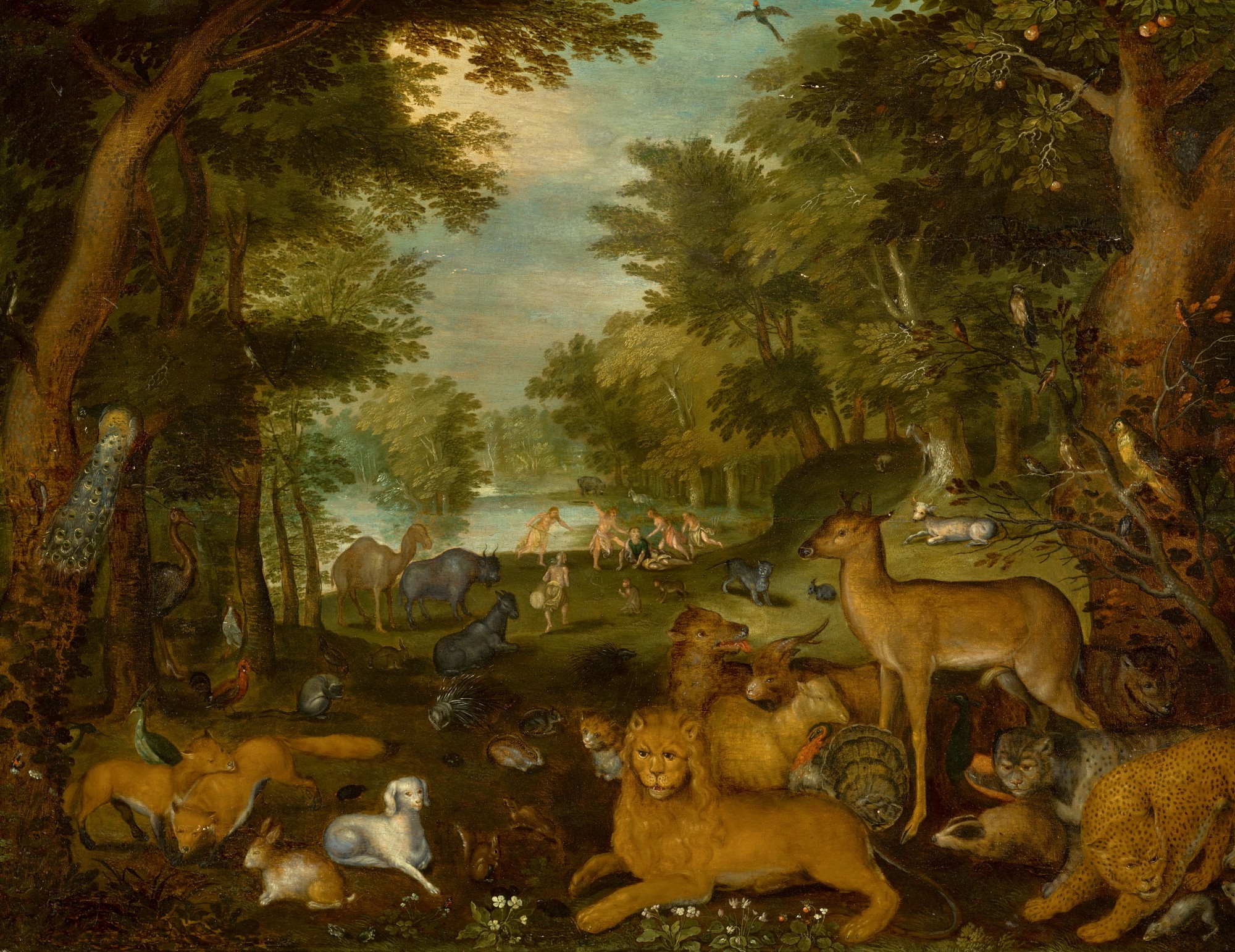 Antwerp School,18th Century | The Garden of Eden with Orpheus and the ...