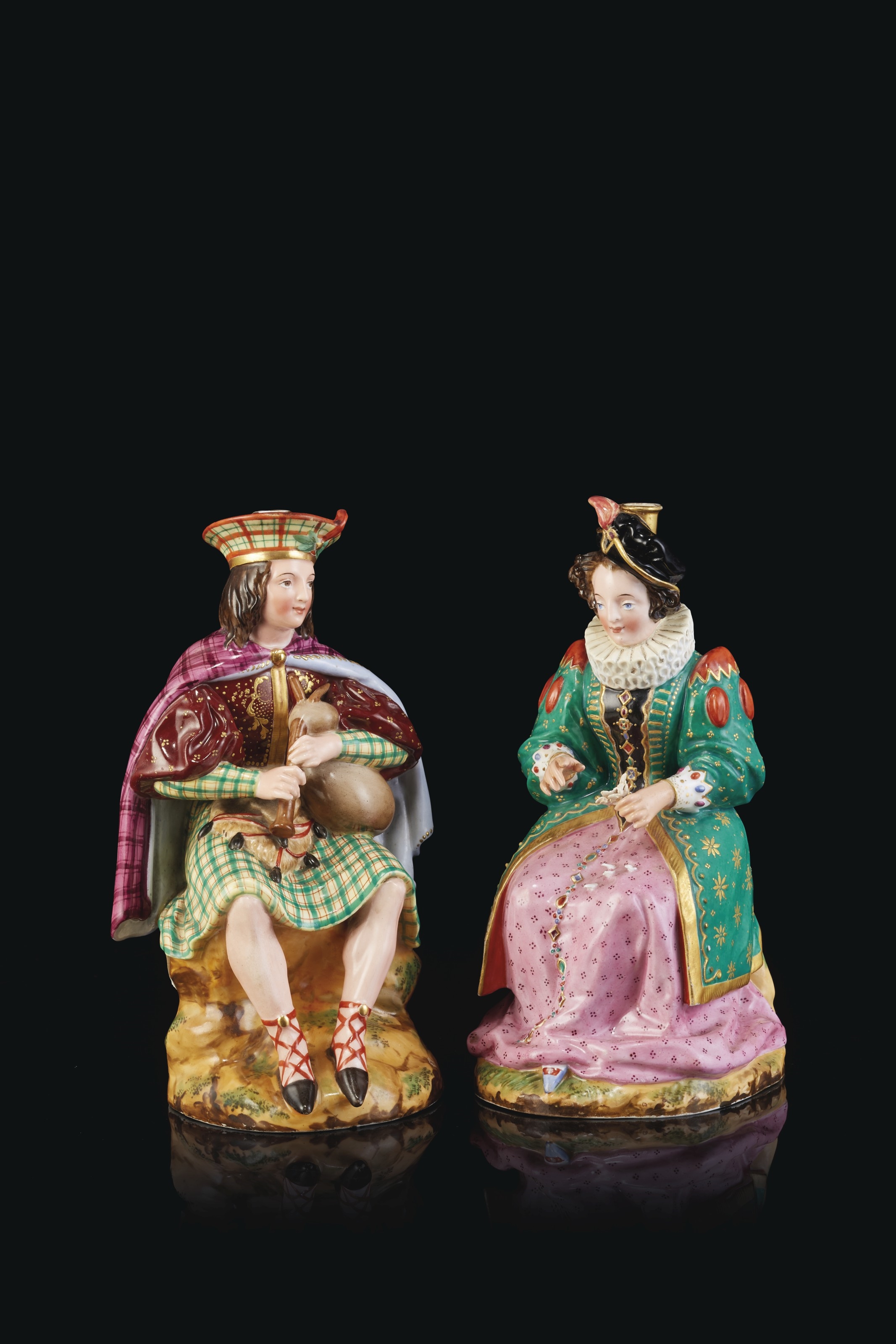 Jacob Petit | A PAIR OF JACOB PETIT PORCELAIN FIGURAL SCENT BOTTLES ...