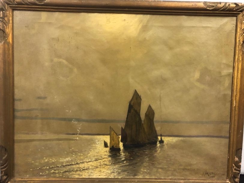 Albertus Matignon | Voiliers au clair de lune | MutualArt