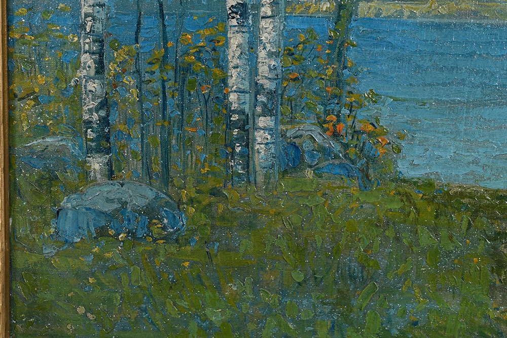 Svend Rasmussen Svendsen | Lake Scene with Birch Trees | MutualArt
