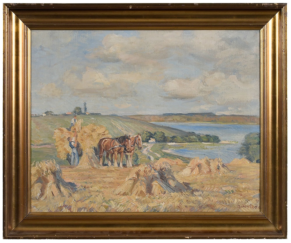 Borge C. Nyrop | Hay Harvest By the Sea | MutualArt