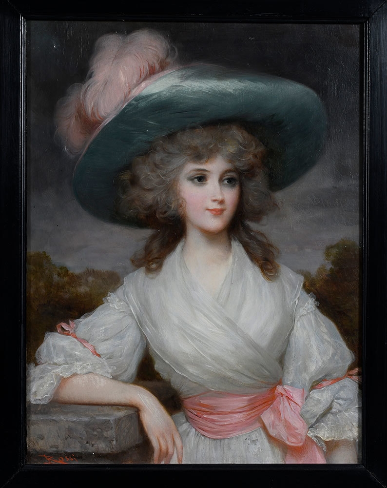 Lucius Rossi | Portrait of a young Beauty In a Garden | MutualArt