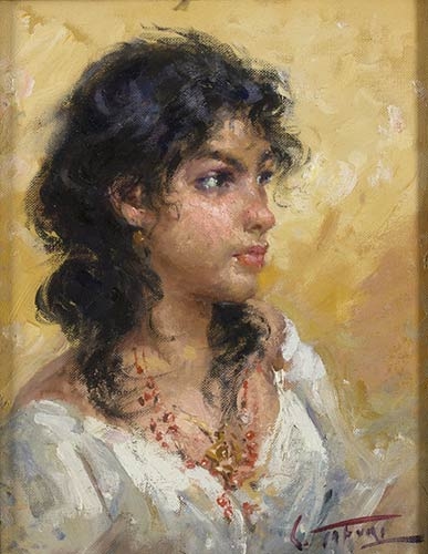 Clemente Tafuri | Ritratto femminile | MutualArt