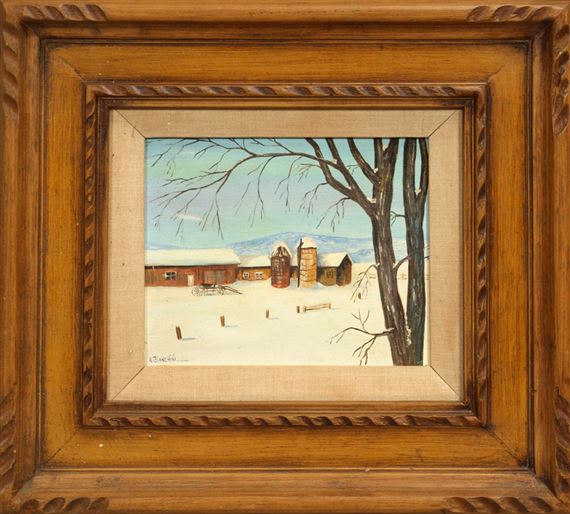 Arthur Bianchini | Winter farm scene | MutualArt
