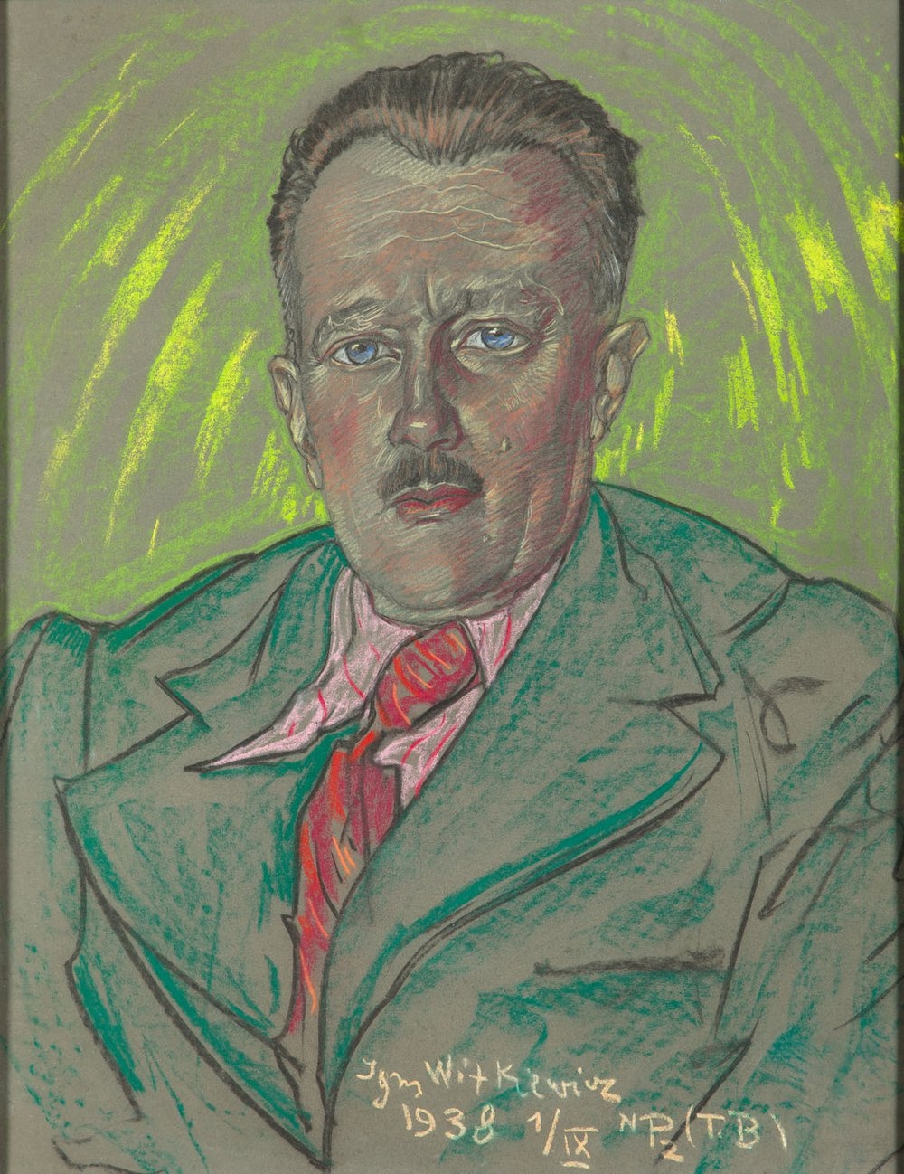 Stanislaw Ignacy Witkiewicz | Male portrait (1938) | MutualArt