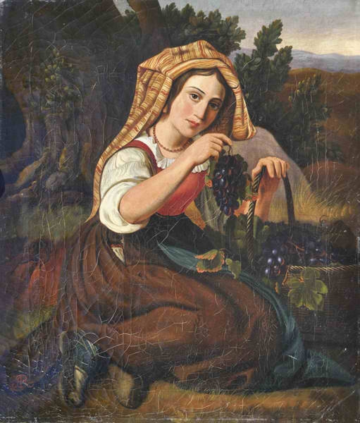 August Riedel | Bathing Roman woman | MutualArt