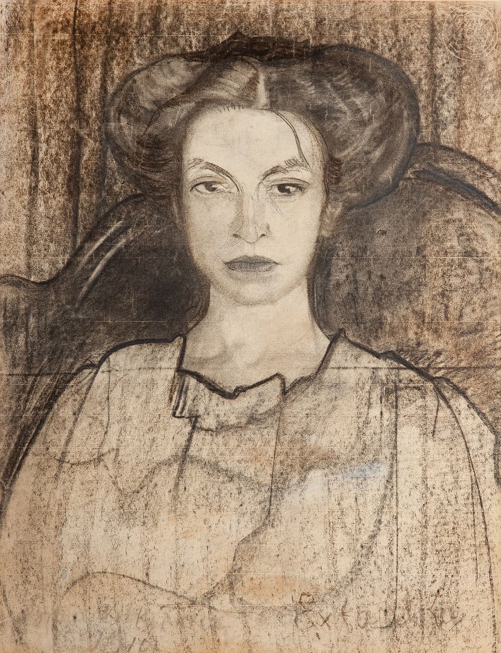 Stanislaw Ignacy Witkiewicz | Male portrait (1938) | MutualArt