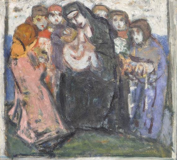 Artur Nikodem | Madonna mit Frauen (Circa 1918) | MutualArt
