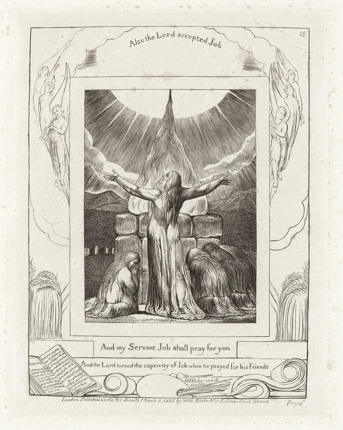 William Blake | Two engravings from Illustrations of the Book of Job ...
