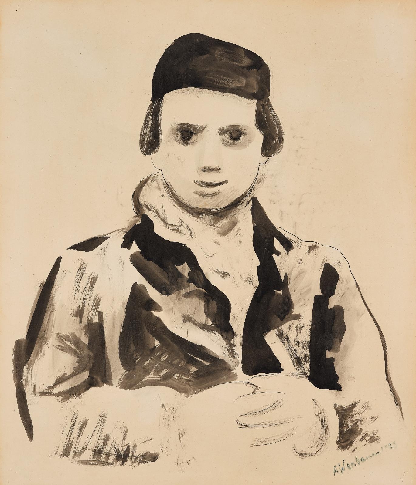 Abraham Weinbaum | Portrait of a young man (1929) | MutualArt