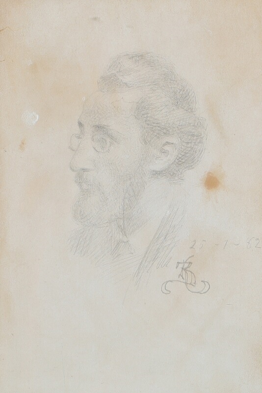 Kristian Zahrtmann | Antique bust of Alexander the Great and a portrait ...