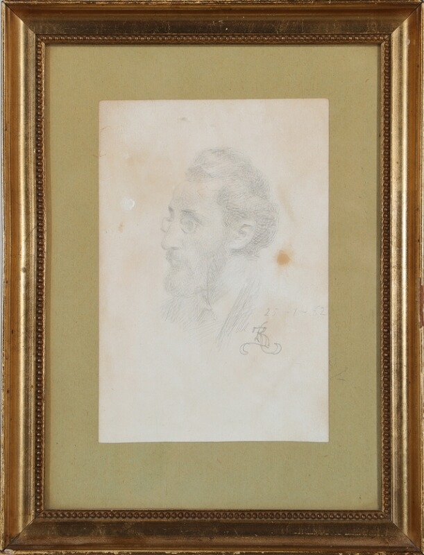 Kristian Zahrtmann | Antique bust of Alexander the Great and a portrait ...