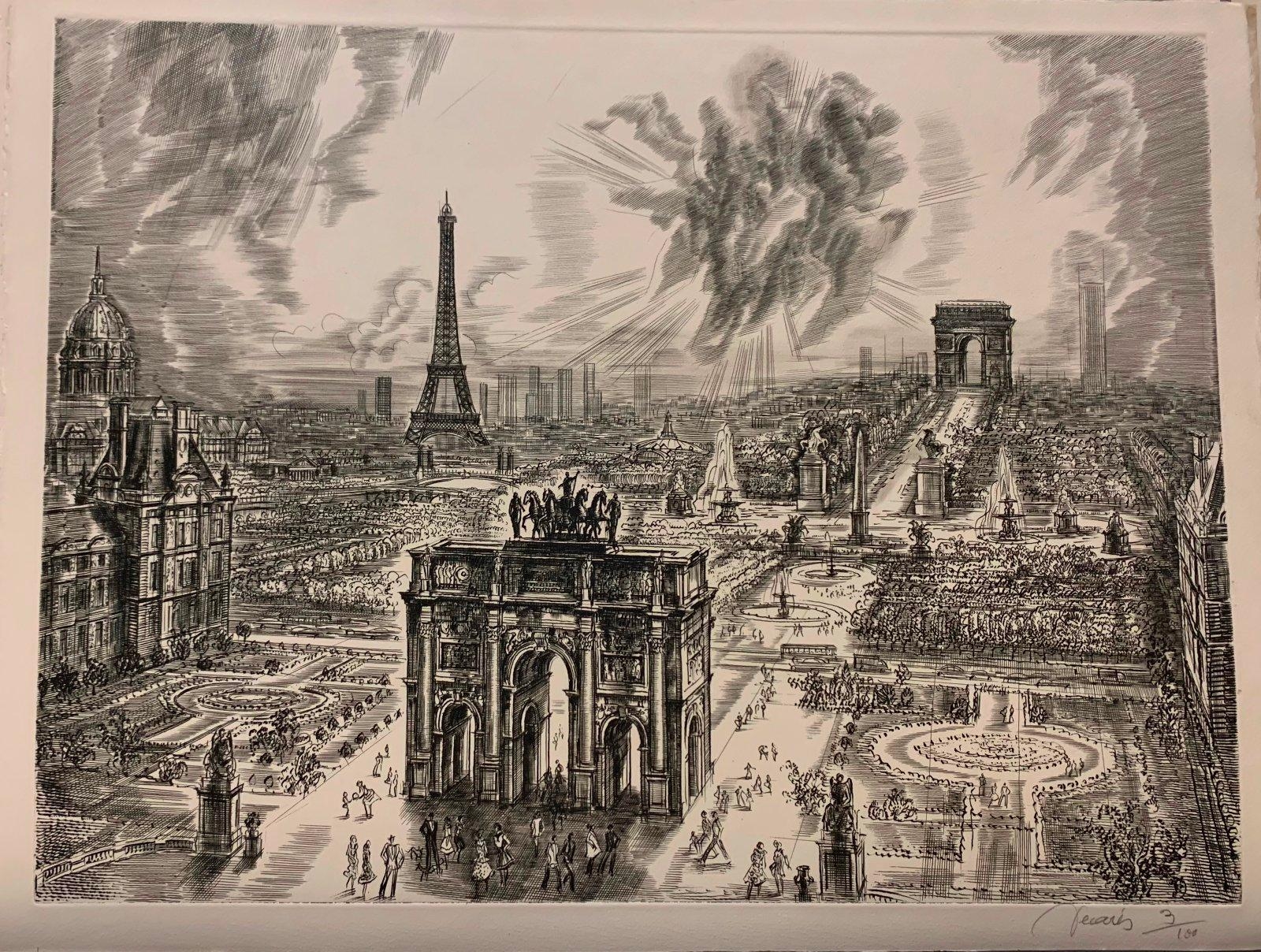 Albert Decaris | Panorama de Paris depuis le Louvre | MutualArt